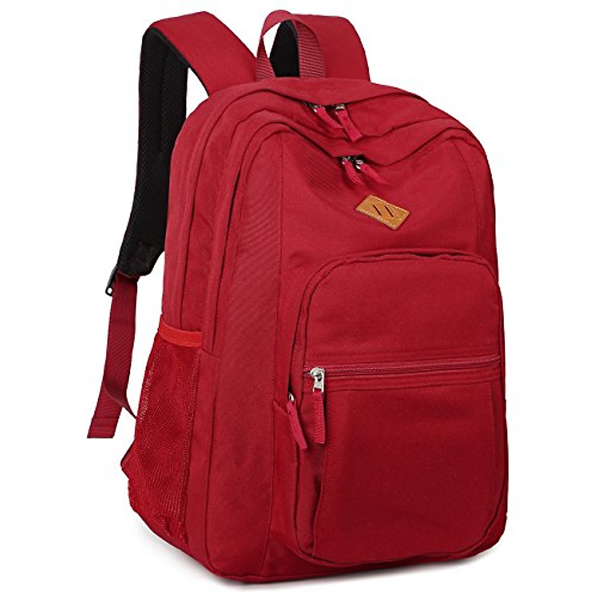 abshoo Girls Solid Color Backpack For College Women Water Resistant School Bag (Red)