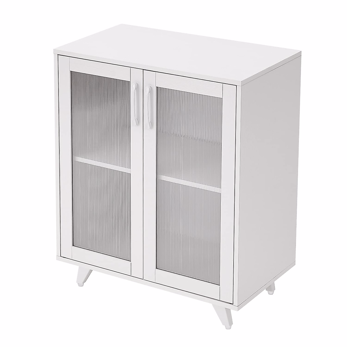 Panana Kitchen Buffet Server Table Accent Sideboard Cupboard Server Buffet Console Table with Doors Cabinet (27inch, White)