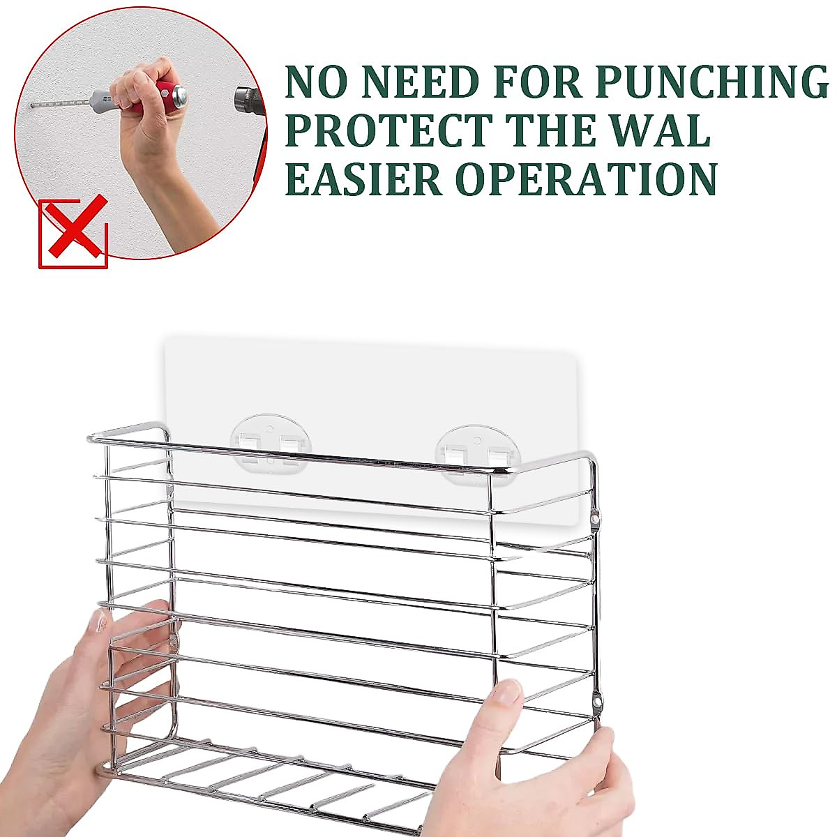 12 Pack Shower Caddy Adhesive Replacement, Transparent Strong Adhesive Hooks, Waterproof No Drilling Shower Shelf Adhesive for Shower Caddy, Bathroom Storage Kitchen