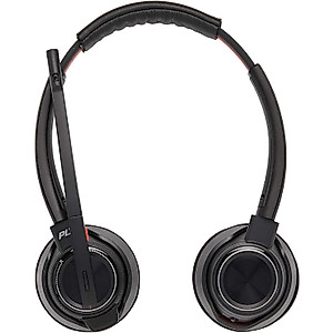 Plantronics SAVI 8200 Series W8220-M Wireless DECT Headset System, Certified for Skype for Business