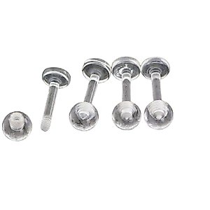 4 Pc 14g 5/16" All Clear Acrylic Ball & Barbell Lip labret, Retainers (no Steel)