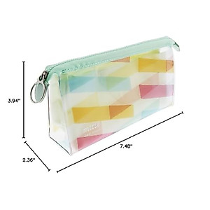 SUN-STAR Gusset Clear Pouch "mitte" Large Capacity, for Pencil Case and Cosmetic Pouch, Colorful