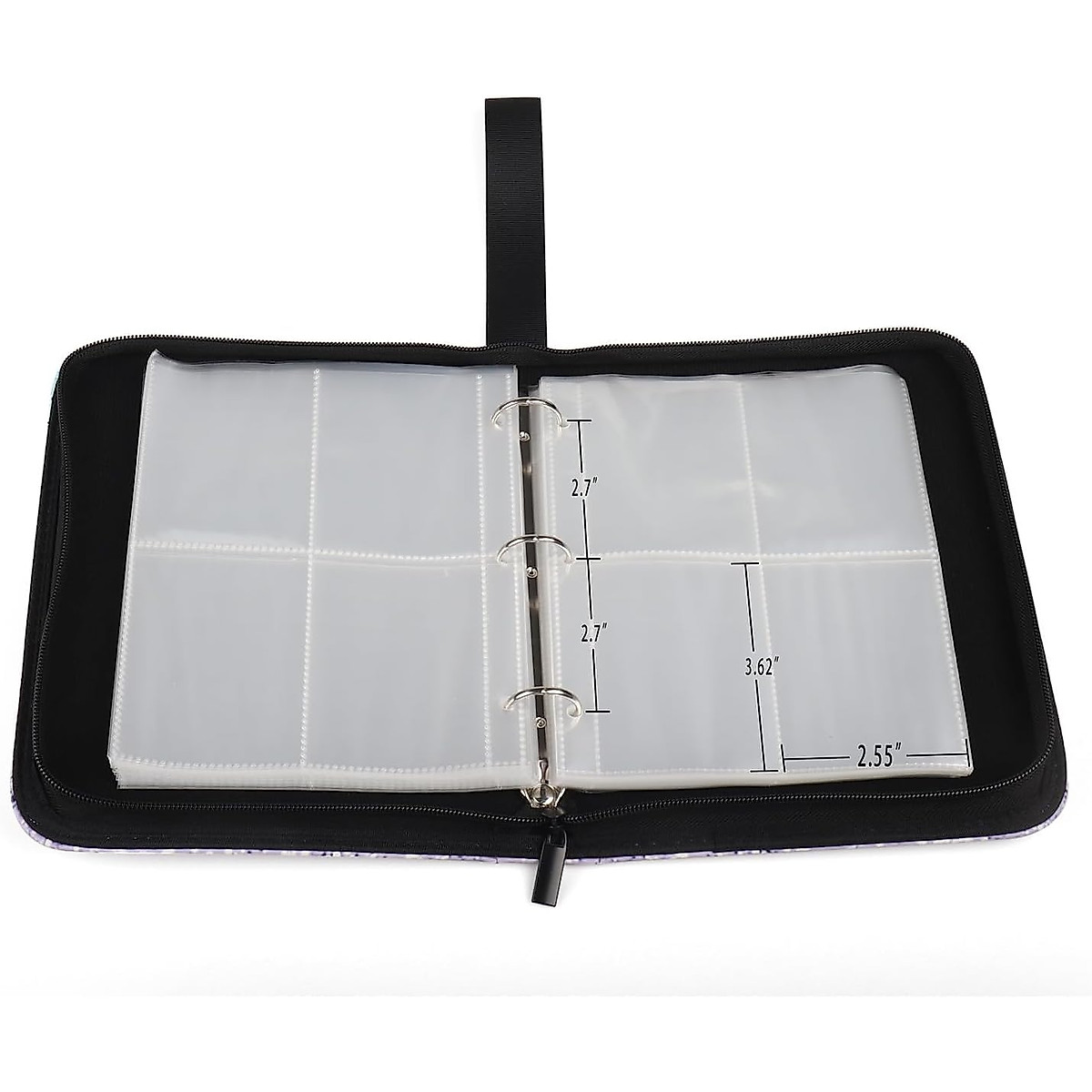 Trading Card Binder, GSHZMM 4-Pocket Card Sleeves Storage Book Holder Album Binder for Game Cards with 50 Removeable Sleeves, Ideal Baseball Binder Fit 400 Cards,Grapefruit Shape Binder