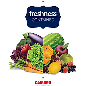 Lumintrail Cambro 12 Qt Square Food Storage Container Clear with Lid Bundle Includes a Measuring Spoon Set