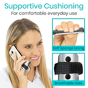 Vive Finger Splints - Mallet Brace For Trigger, Middle, Pinky, Ring, Dislocated Thumb Support - Metal Aluminum Immobilizer with Foam (3 Count (Pack of 1))