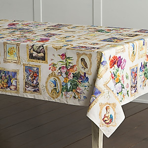 Maison d' Hermine Tablecloth 100% Cotton 60"x60" Decorative Square Tablecloths Washable Table Cover, Home, Wedding, Restaurant, Buffet Party & Camping, Masterpiece -Spring/Summer