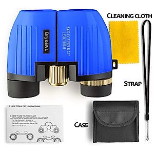 Kids Binoculars Toy Gifts for 3 4 5 6 7 8 9 10 11 12 13 Years Old Boys Girls – Compact and Shock Proof Mini Binoculars for Kids 8x21 Zoom Bird Watching Sporting Events Children Best Present (Blue)