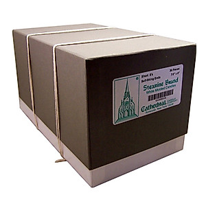 Cathedral Brand White Molded Stearine Candles Short 4's with Self-Fitting Ends, 7/8 Inch x 11 3/4 Inch, Box of 24