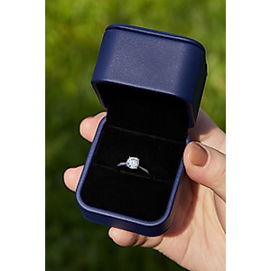 MomentWish Moissanite Rings, 2Carat Moissanite Rings for Women, D Color VVS1 Simulated Diamond 925 Sterling Silver Solitaire Rings-Size7