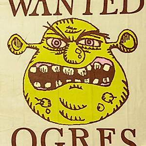 Silver Buffalo Shrek Wanted Ogres Fleece Throw, 45 inches x 60 inches