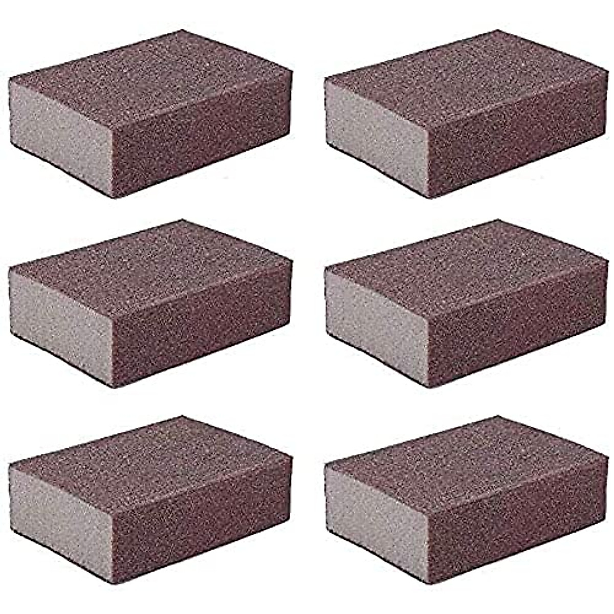 Liyafy 120# Grit Sponge Emery Cloth Sandpaper Blocks Buffing Diamond Polishing Pads Hand Sanding Tool 6pcs