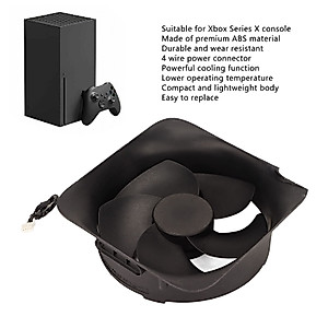 CPU Cooling Fan, 4 Pin Power Connection 5 Blades Fast Heat Dissipation Replacement Internal Cooling Fan, Lightweight Stable Wear Resistant for Xbox Series X