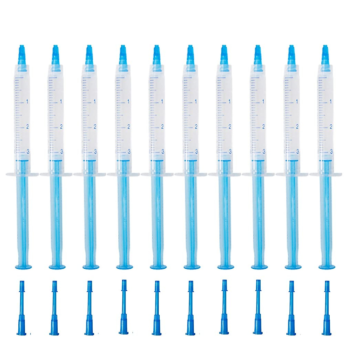 Professional Teeth Whitening Gel 10 PCS 3ML Sensitive Tooth Whitener Gel Syringes Refills 35% CP Bleaching Gel for Teeth Whitening Light