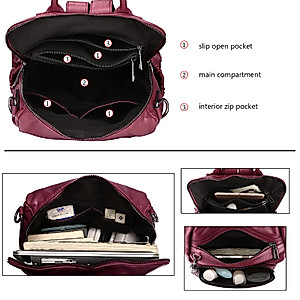 Uromee Travel Backpack Purse for Women Vegan Leather Ladies Fashion Tassel Shoulder Bag Convertible