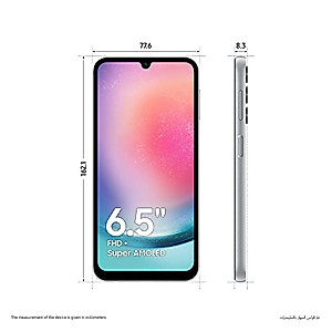 SAMSUNG Galaxy A24 4G LTE (128GB + 4GB) Unlocked Worldwide Latin Version (Only T-Mobile/Mint/Metro USA Market) 6.5" 50MP Triple Camera + (w/Fast 25w Wall Dual Charger) (Silver)