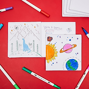 6 Pack Blank Books for Kids to Write Stories, Hardcover Sketchbooks for Students, 36 Pages (White, 5x5 In)