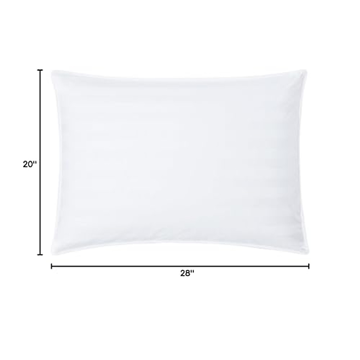 DOWNLITE Extra Soft Hypoallergenic Down Alternative Bed Pillow - Stomach Sleeper Pillow (Standard/Queen)