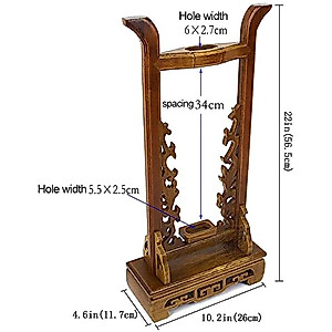 LUCKNIGHT Display Stand Vertical Sword Holder Wood Sword Rack Samurai Sword Stand Display Stand Sword Stand