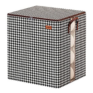 Darzheoy Storage Bags Clothes Storage Bins, 100L Foldable Closet Organizers Storage Containers with Durable Handles and Clear Window, Large Blanket Clothes Organization and Storage Containers (100L)