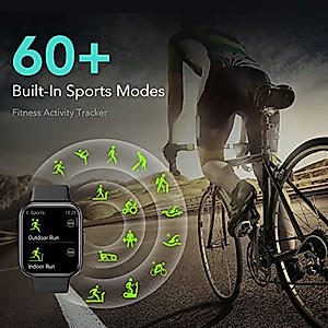 SKG Smart Watch for Men Women Android iPhone, Smartwatch with Alexa Built-in & Bluetooth Call(Answer/Make Call) 1.69" Fitness Tracker with IP68 Waterproof, 60+ Sports, Heart Rate SpO2 Monitor, V7 Pro