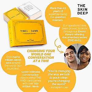 {THE AND} Strangers Edition - Conversation Starter Card Game - Fun Getting to Know You Game - Ice Breakers to Reduce The Space Between You and a Stranger - Questions to Make a Friend by The Skin Deep