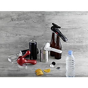 KUHN RIKON Strain-Free Gripper Opener for Jars and Bottles, 10 x 5 x 2.25 inches, White