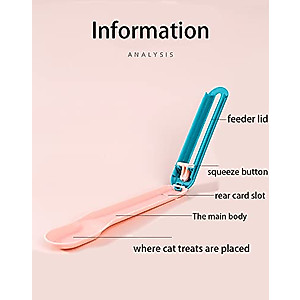Nuatpetin Cat Food Spoon, Safe Cat Strip Squeeze Spoon, Reusable Cat Strip Lickable Liquid Treat Universal BPA Free Pet Feeder Spoon, Cat Wet Food Spoon, Pet Feeder Cat Treats Spoon Plastic