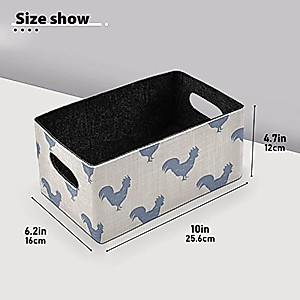 Rooster Storage Basket Felt Storage Bin Collapsible Shelves Basket Empty Gift Baskets Organizer for Pet Supplies Magazine
