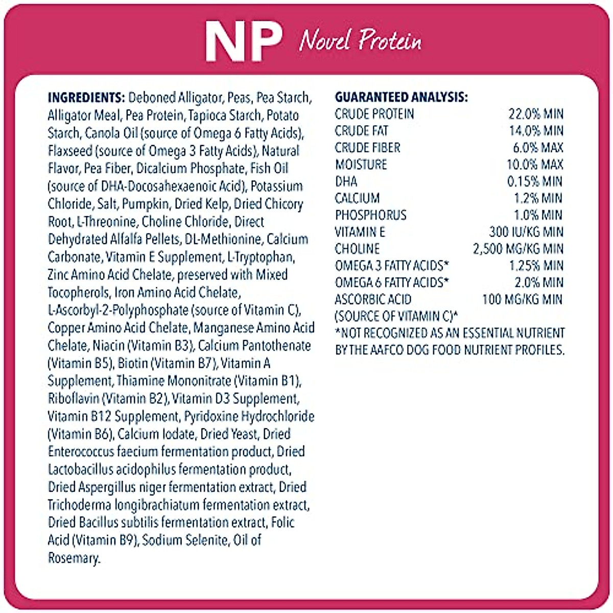 Blue Buffalo Natural Veterinary Diet NP Novel Protein Dry Dog Food, Alligator 22-lb bag