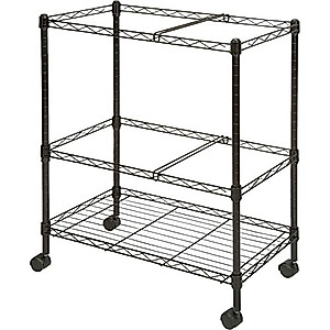 Lorell® Mobile Wire File Cart, 2-Tier, Black