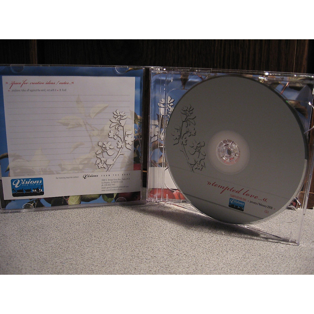 Tempted Love: Compilation One - (18-track 2 Discs)RARE Promo CD Various Artists 2008 Visions From the Roof Records[Audio CD]