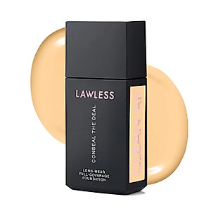 Lawless Conseal The Deal Long-Wear Full-Coverage Foundation - Sesame - Premium Self-Setting Foundation Powered by Natural Ingredients to Provide a Natural, Weightless Finish