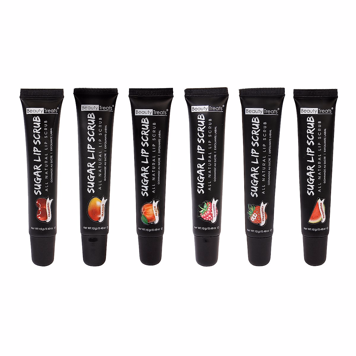 Beauty Treats Beauty Treats Sugar Lip Scrub Tube Set Of 6 Flavors
