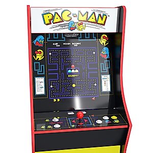 Arcade1UpBandai Namco Entertainment Legacy Edition Arcade Machine, 4-Foot —12-in-1 Pac-Man Arcade Game Machine for Home, 17” Color LCD Screen —Includes Custom Arcade Game Riserand Light-Up Marquee