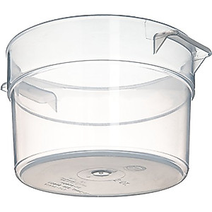 Carlisle FoodService Products 020530 BPA-Free Bains Marie Round Storage Container, 2 Quart, Clear