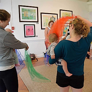 Lolakee Square Juggling Silk Dance Scarves for Kids 20 Pcs Music Scarves Dance Scarf Play Scarve for Children Movement Magic Tricks Scarves Activity Performance Props Accessories(10 Colors,24 Inches)