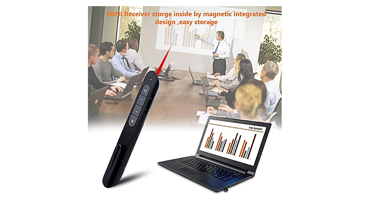Wireless Presentation Clicker Remote | Pointer & Slide Advancer