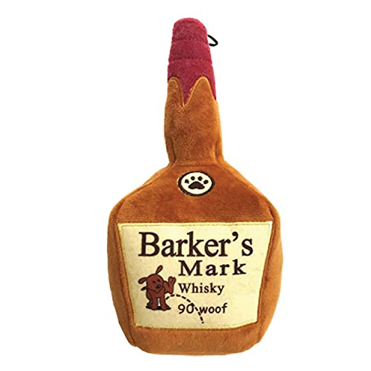 H&K for Dogs Power Plush | Barker's Mark (Large) | Funny Dog Toy | Dog Toy with Squeaker | Dog Gift | Fun, Durable, and Safe | Squeaky Dog Toy
