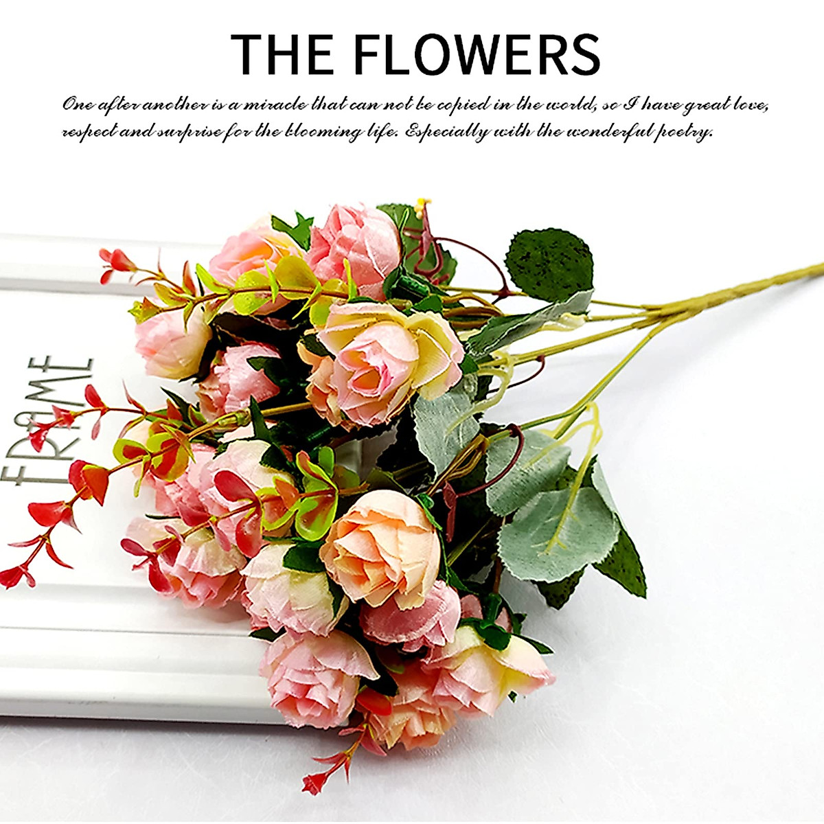 skycats Artificial Flowers, 54 Rose Silk Flowers, for Home Bridal Wedding Party Festival Outdoor UV Garden Resistant Garden Indoor Decor (3 Bundles Pink, excluding vases)