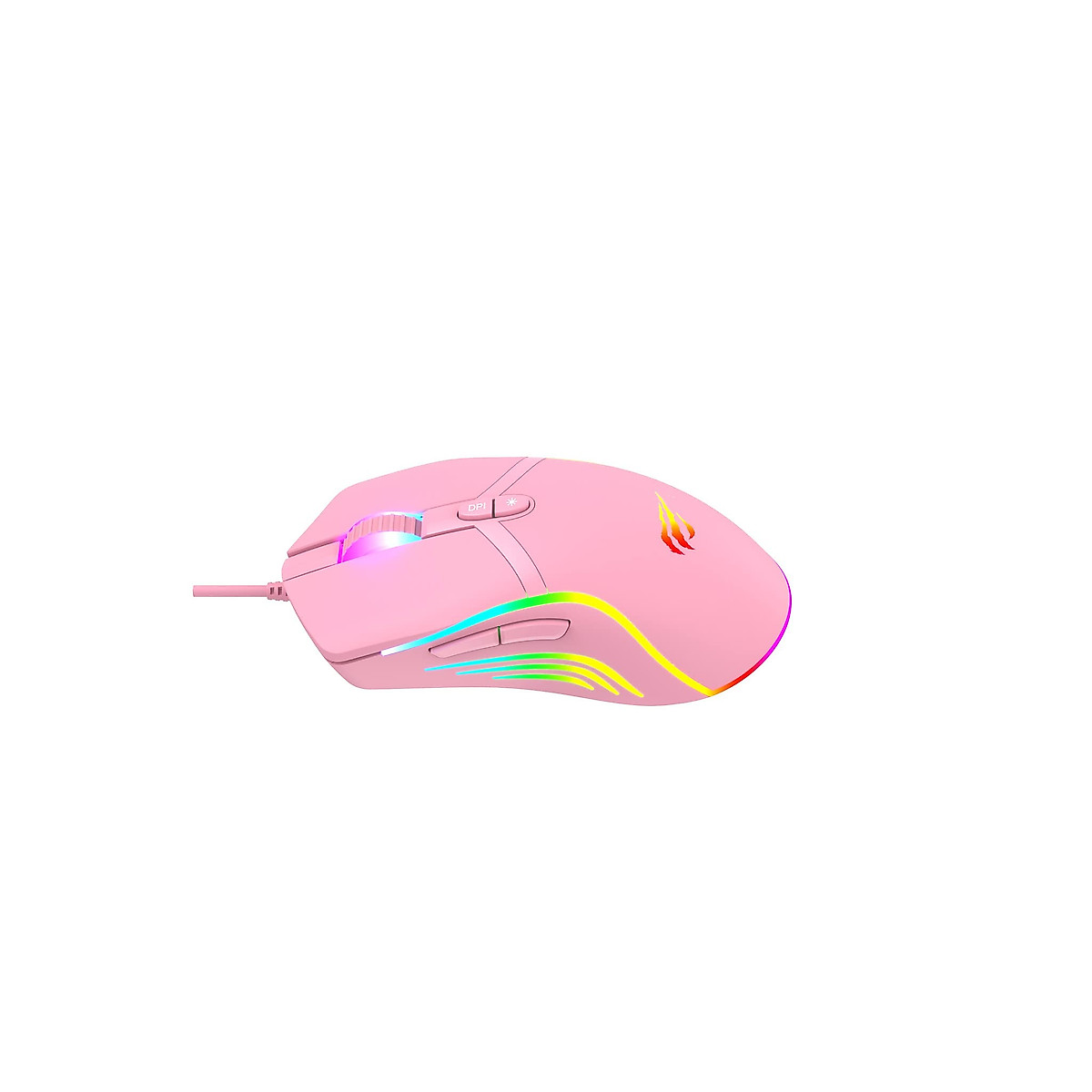 havit MS1026 Gaming Mouse RGB 1000-6400 DPI (Pink)