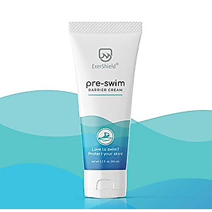 Exershield Pre-Swim Lotion –Barrier Cream for Swimmers – Protects Skin from the drying and itchy effects of pool water and spa chlorine.