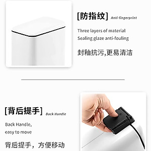 DOUBA Bathroom Trash Can Living Room Stainless Steel Trash Can Narrow Rubbish Bin