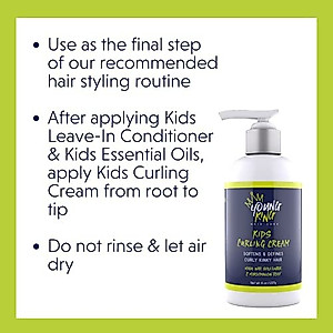 YOUNG KING HAIR CARE Kids Curl Cream for Wavy, Kinky Hair | Defining Cream with Shea Butter and Marshmallow Root to Moisturize & Soften | 8 oz (Pack of 2)