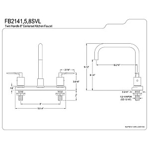 Kingston Brass FB2141SVL Serena 8" Centerset Kitchen Faucet, Polished Chrome