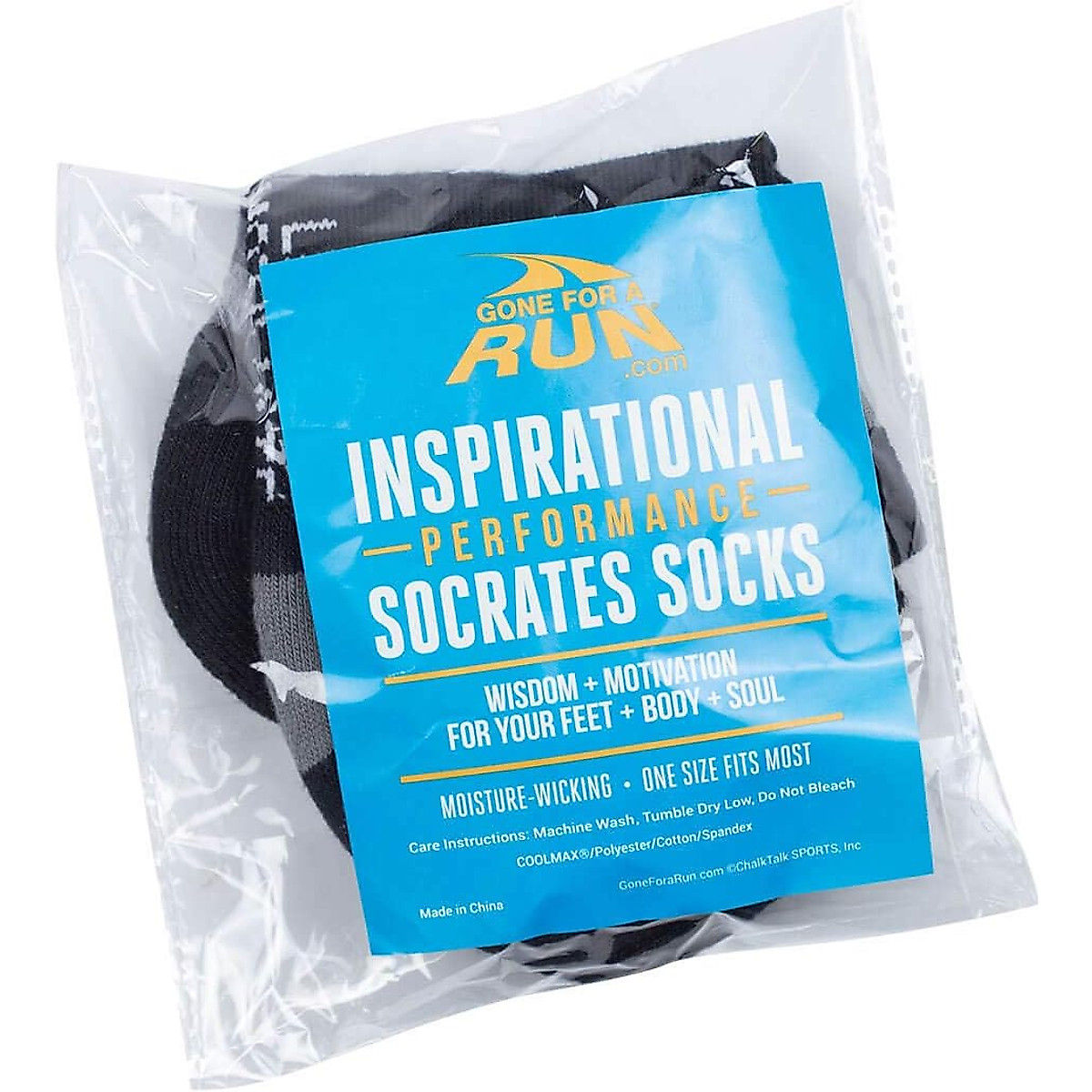 Gone For a Run Inspirational Athletic Performance Socks | Woven Low Cut | Professions