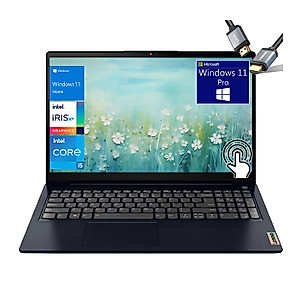 Lenovo 2023 IdeaPad 3i Laptop - Intel Core i5-1155G7-15.6" FHD (1920 x 1080) Touch Screen - 24GB Memory - 1TB SSD - Windows 11 Pro - Abyss Blue – w/HDMI Cable