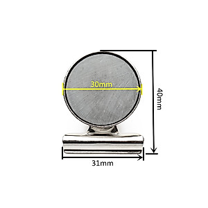 Strong Magnetic Clips - Heavy Duty Refrigerator Magnet Clips - 31mm Wide 12Pack Scratch Safe - Clip Magnets Best for House Office School Use, Hanging Home Decoration, Photo Displays