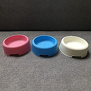FUUIE Bowls for Food and Water Portable Pet Dog Cat Round Bowl Resin Basic Food Pet Dish and Water Feeder for Dogs and Cats Easy to Clean Pet Product (Color : Blue)