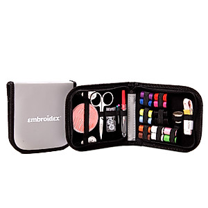 Embroidex Sewing Kit for Home, Travel & Emergencies - Filled with Quality Notions Scissor & Thread - Great Gift