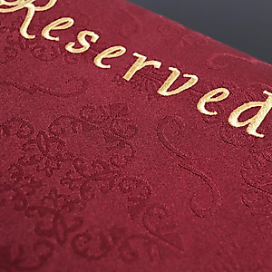 Trinity Church Supply Elegant Burgundy Polyester Jacquard Reserved Pew Cloth, 6 ⅞ x 31 ¼ Inches